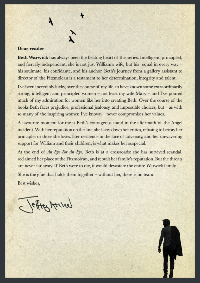 Beth - Character Letter - Jeffrey Archer
